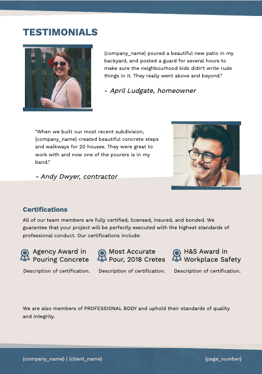 Concrete Proposal Template | Proposify